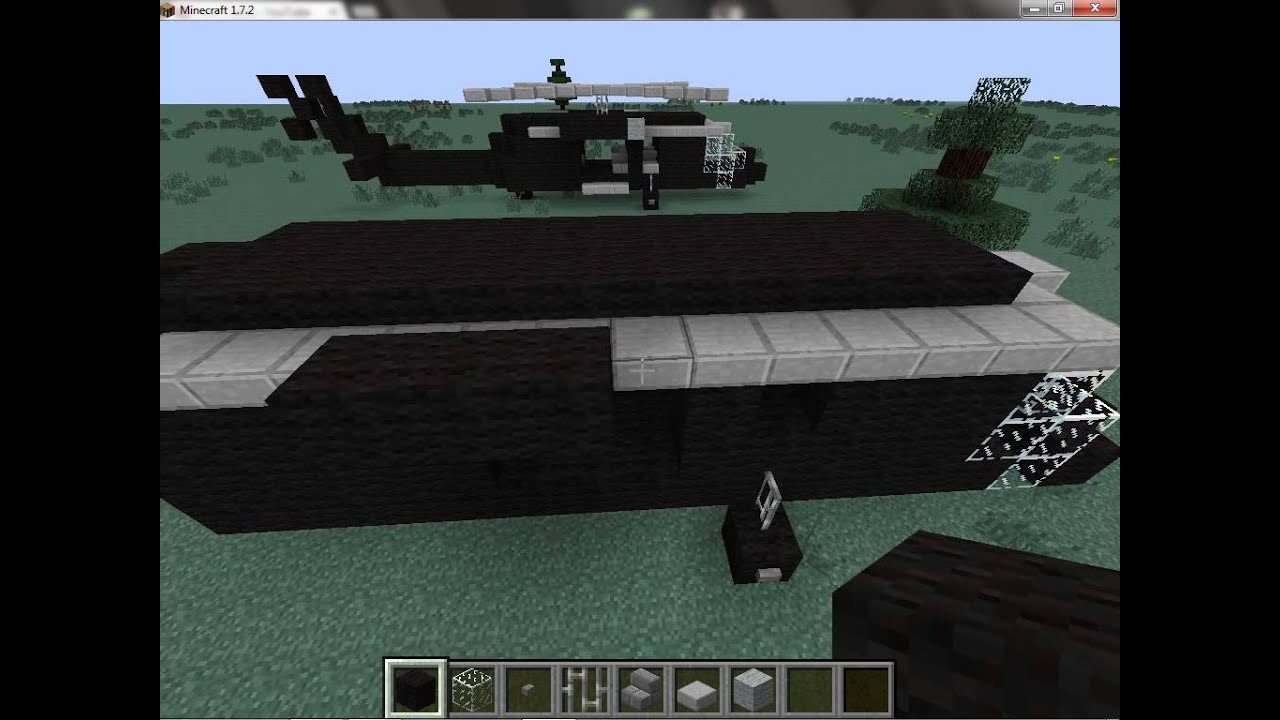 minecraft tutorial como hacer un helicoptero UH-60 black hawk parte 2 ...