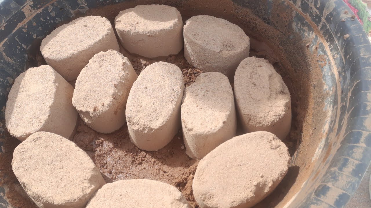 Pure red sand blocks ASMR - YouTube