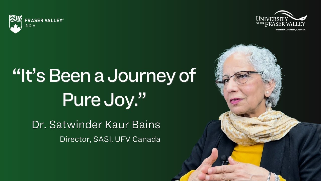 Conversing with Dr. Satwinder Kaur Bains, Director, SASI, UFV - YouTube