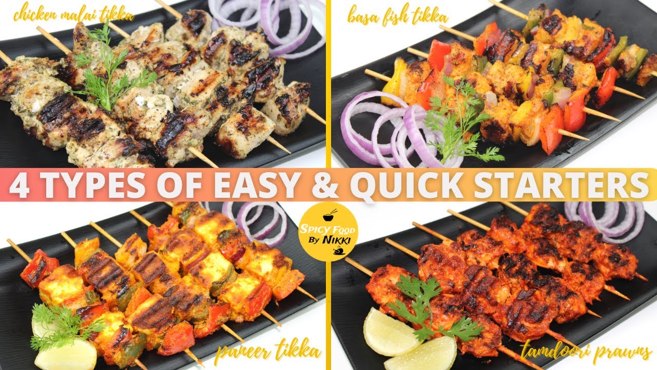4 TYPES OF EASY & QUICK STARTERS | NEW YEAR SPECIAL RECIPES | AMAZING ...