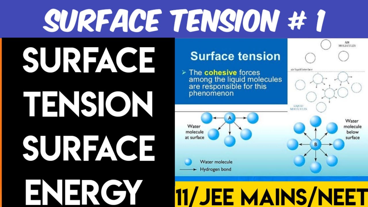 SURFACE TENSION #1|| SURFACE TENSION & SURFACE ENERGY||11/JEE MAINS/NEET ||DEEPAK SIR|| DC ...
