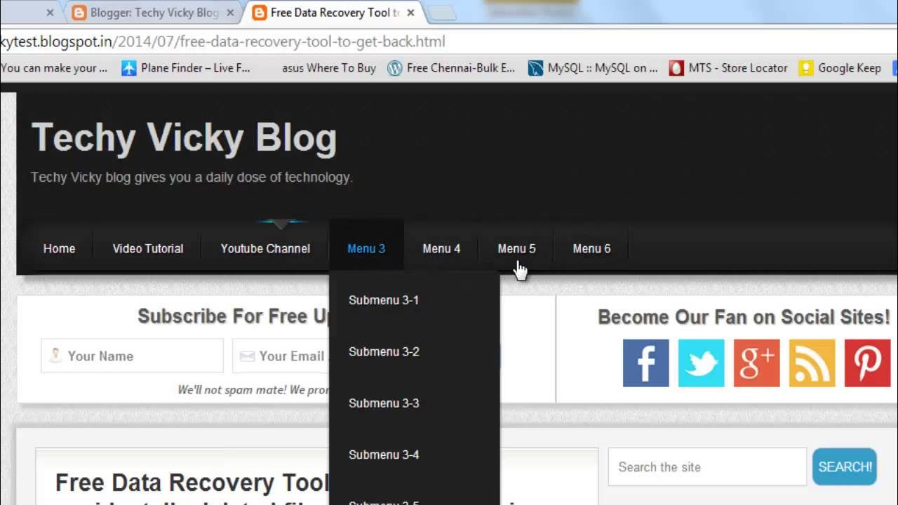 How I made my blog - How to Add or Remove the Menu and Sub menus from ...