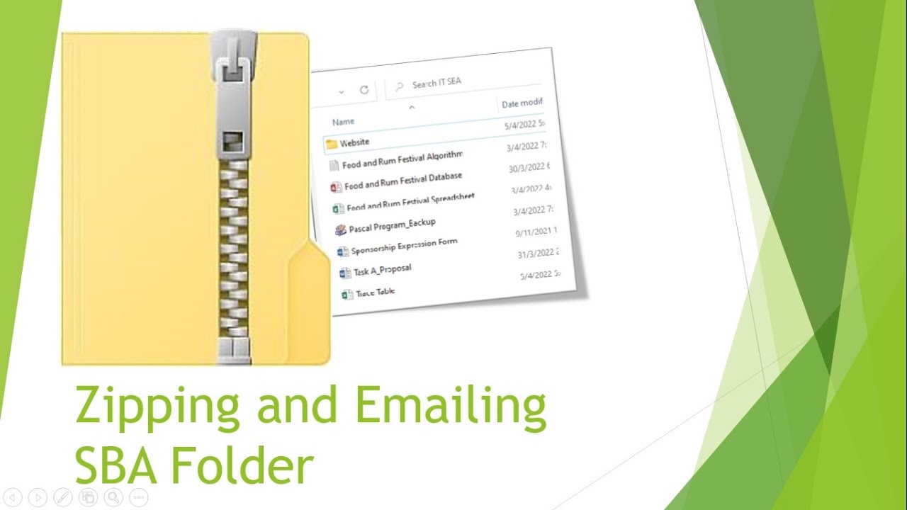 CSEC IT: Food and Rum Festival SBA | Zipping and Emailing your SBA ...