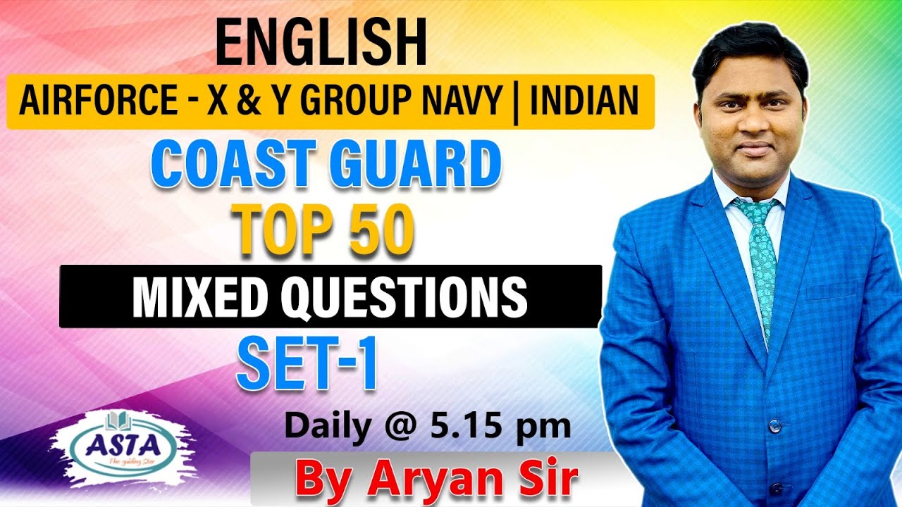 ENGLISH AIRFORCE - X & Y GROUP NAVY | INDIAN COAST GUARD TOP 50 MIXED ...