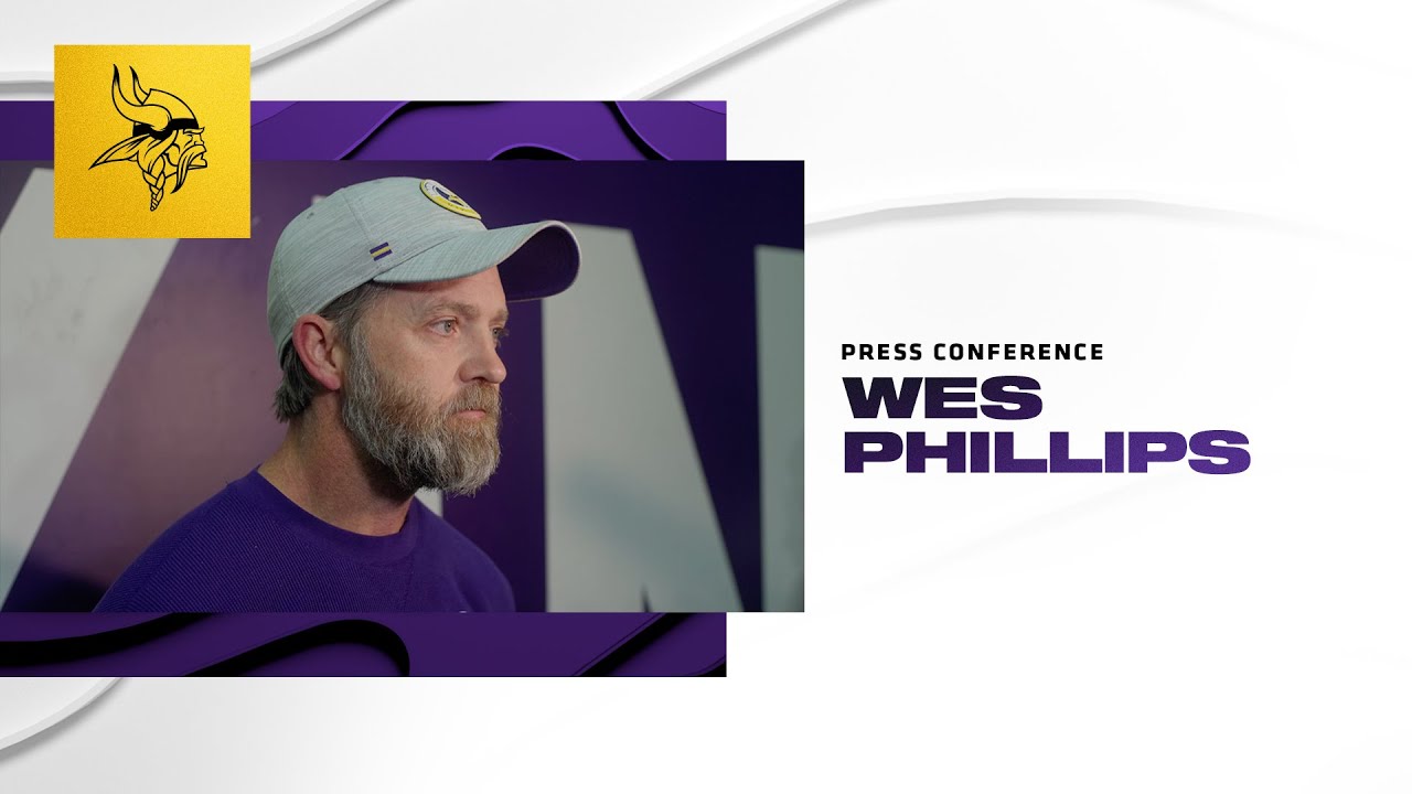 Wes Phillips Addresses the Media Following the Vikings Walk Thru Practice - YouTube
