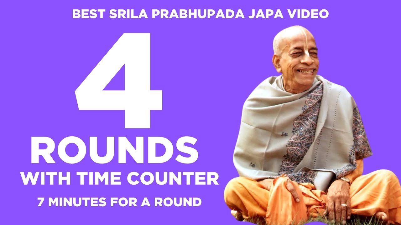Srila Prabhupada Chanting Japa 4 Rounds With Counting Hare Krishna Maha ...