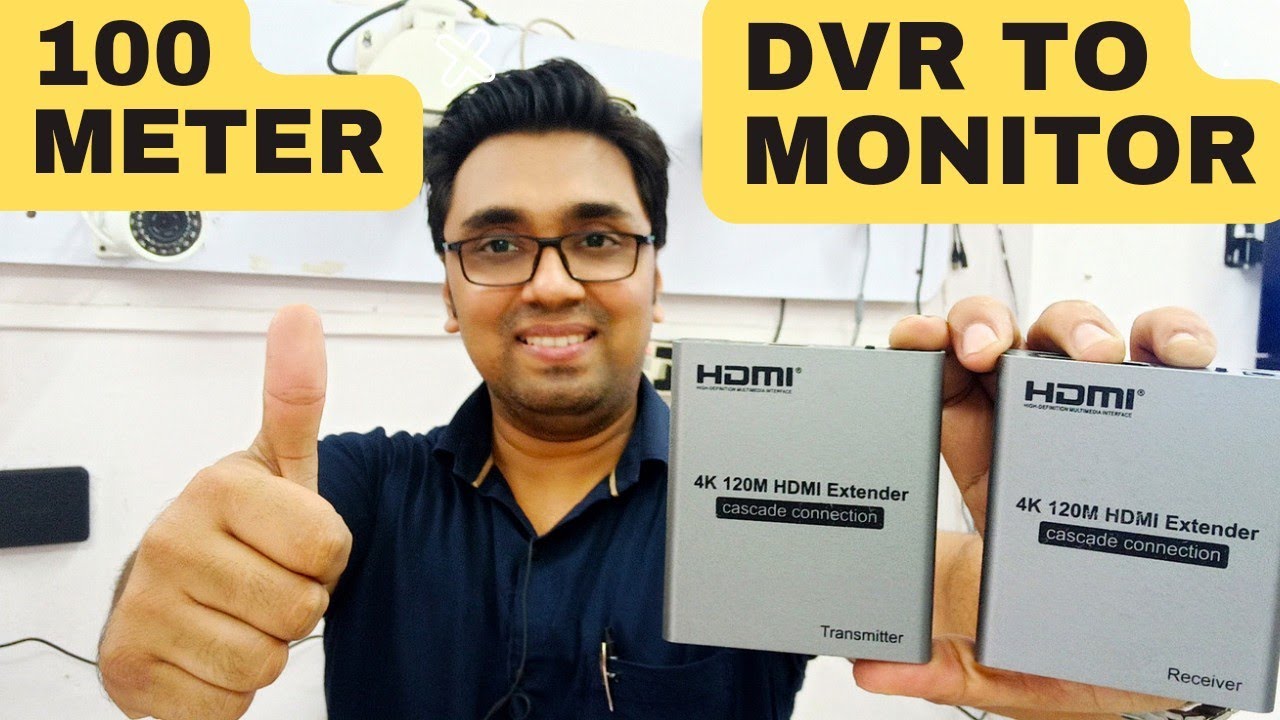 DVR to Monitor 100 meter distance..!! डीवीआर से 100 मीटर तक मॉनिटर तक ...