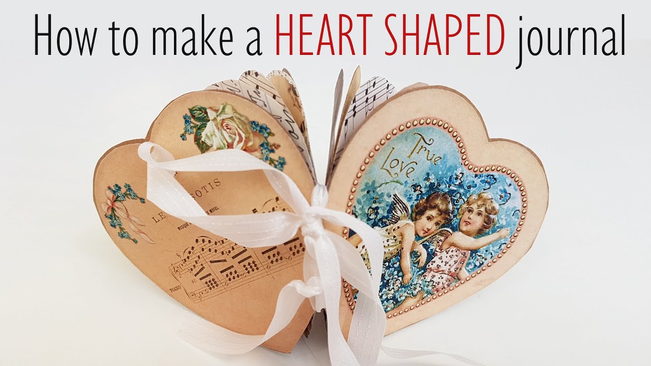 Heart Shaped Journal ♡ How to make a no-sew Valentine's day junk ...