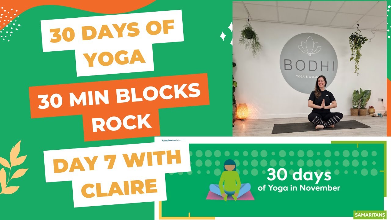 30 Minute Blocks Rock | Yoga for complete beginners | 30 Days of Yoga ...