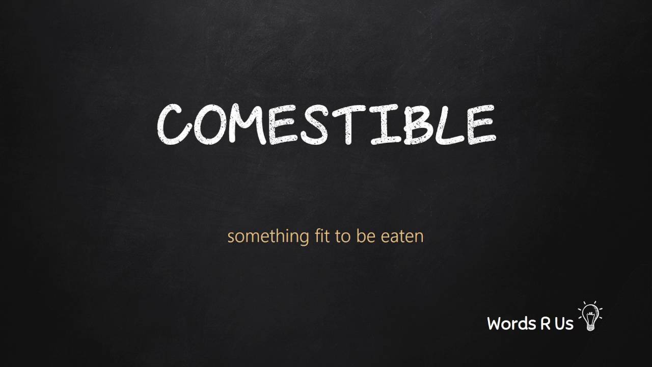 How to Pronounce COMESTIBLE in American English - YouTube