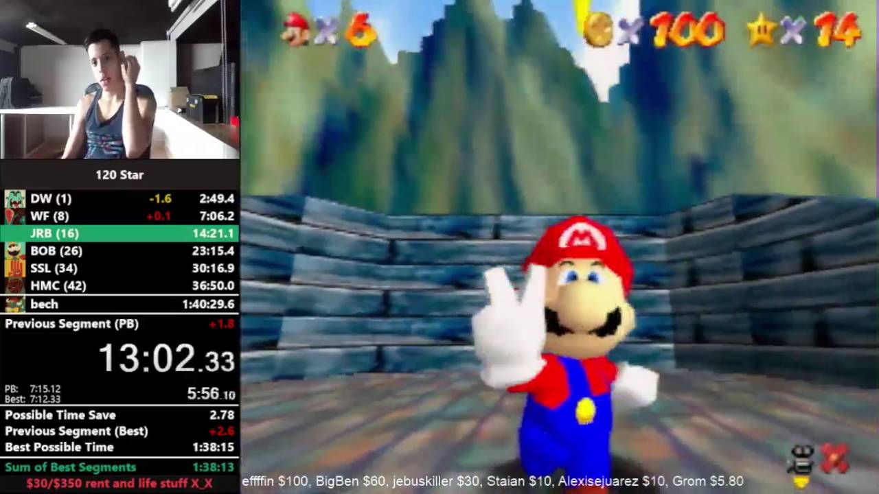 [Old WR] SM64 120 star speedrun in 1:40:12 - YouTube