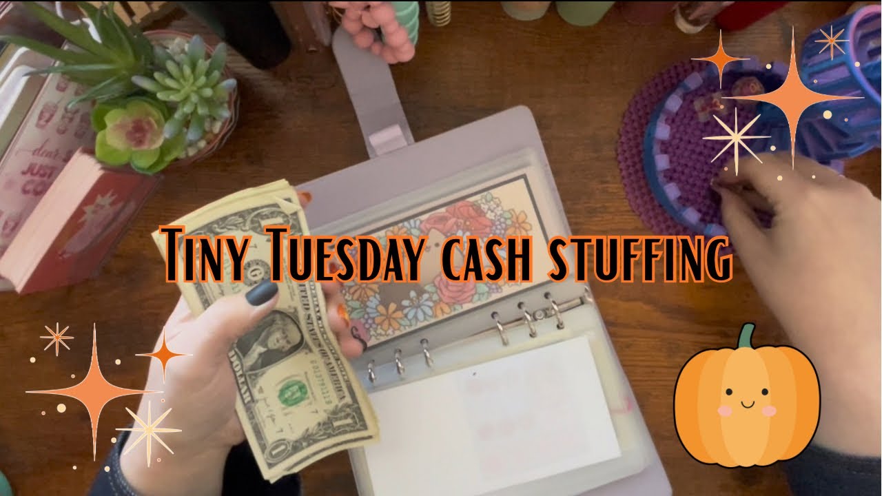 Cash stuff my Tiny Tuesday challenges with me #cashstuffing - YouTube