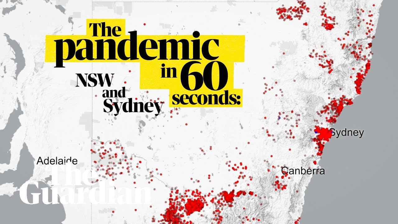 Australia's Covid pandemic in 60 seconds: NSW and Sydney map - YouTube