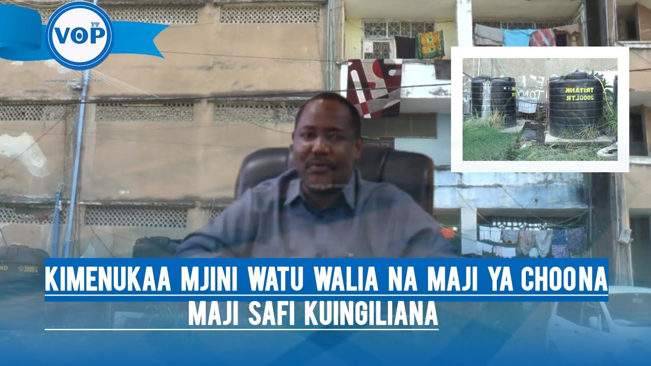 MAJUMBA YA MICHENZANI MJINI KUNANUKA MAJI YA CHOO KUCHANGANYIKA NA MAJI ...