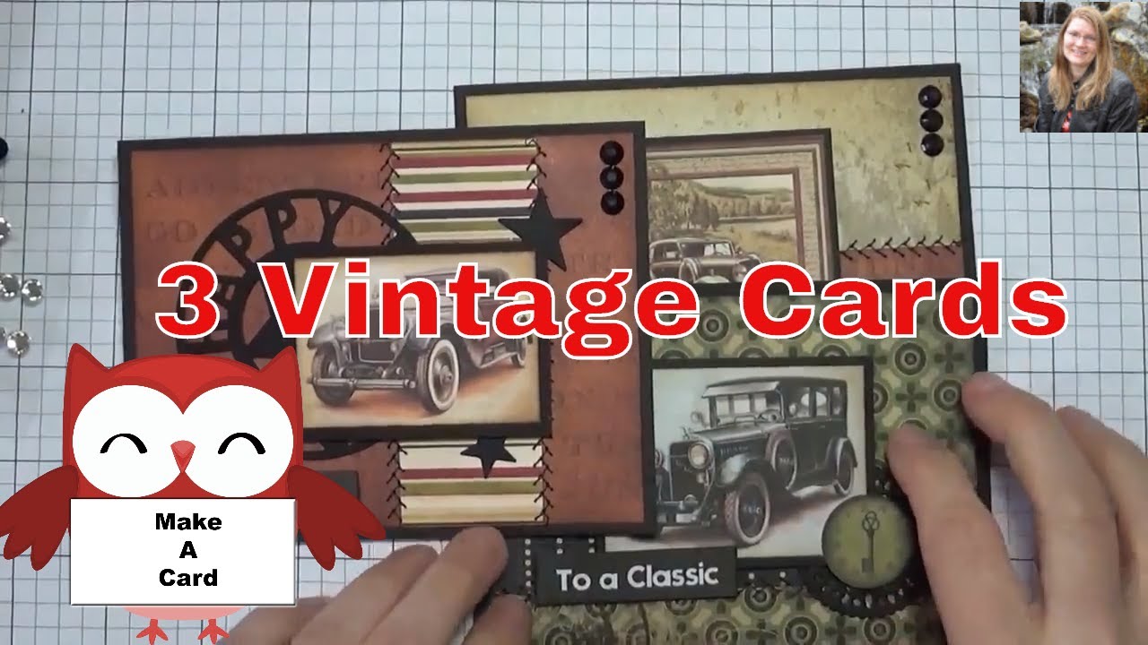 MAC#15 - Make a Card - Vintage Old Cars Cards - Male Cards - Home ...