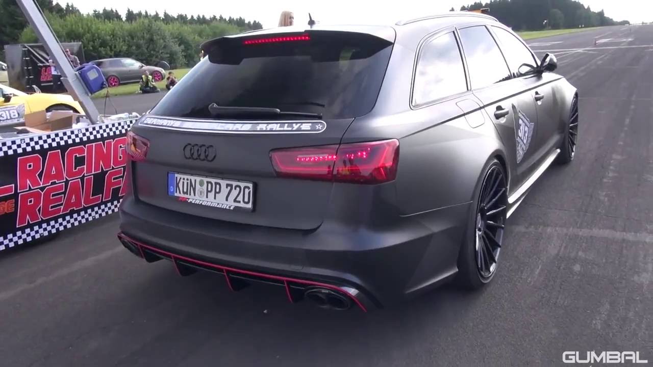 750HP Audi RS6 Avant PP Performance 1 4 Drag Race 10,94s - YouTube