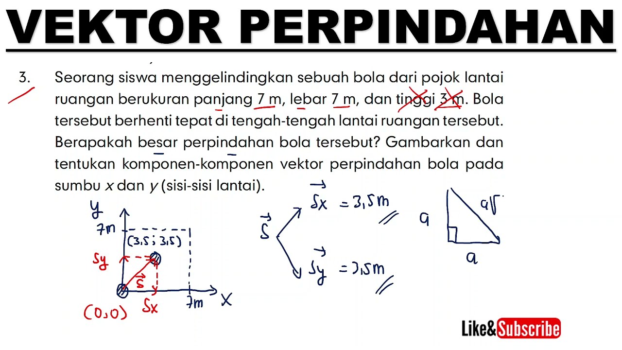 KOMPONEN DAN BESAR VEKTOR PERPINDAHAN | FISIKA SMA KELAS 10 - YouTube