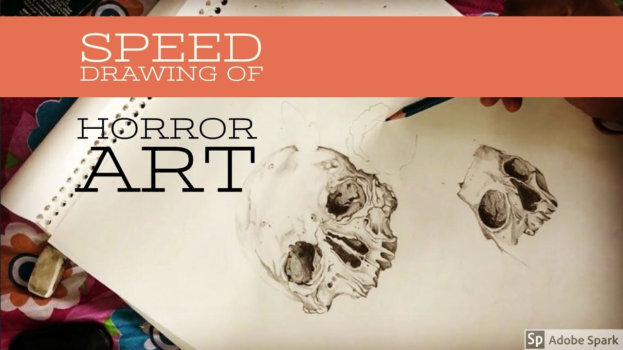 speed drawing of horror art - YouTube