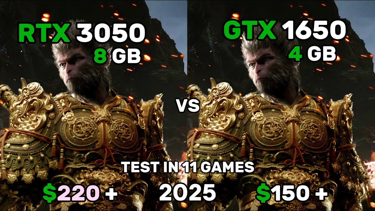RTX 3050 vs GTX 1650 | Test in 11 Games – 1080p Budget GPU Comparison ...
