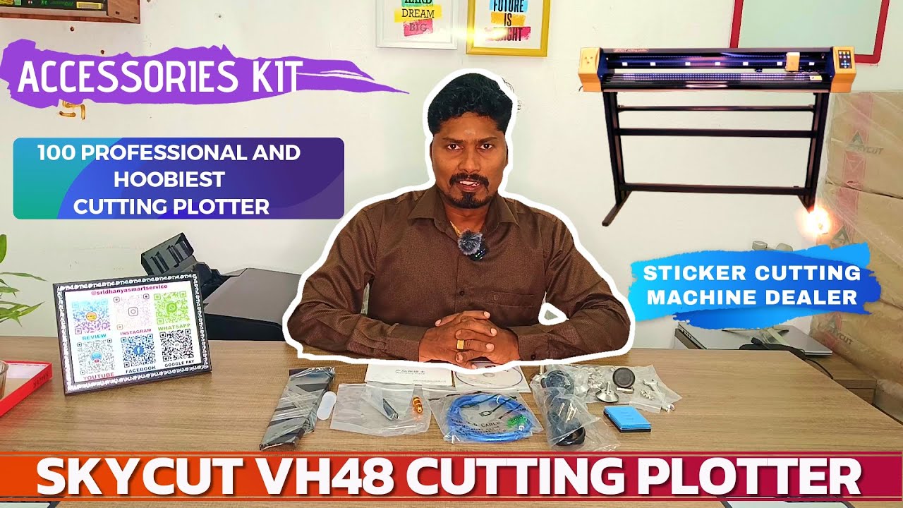 SKYCUT VH48 Cutting Plotter Accessories Kit Explain in Tamil | #skycutvh48 - YouTube
