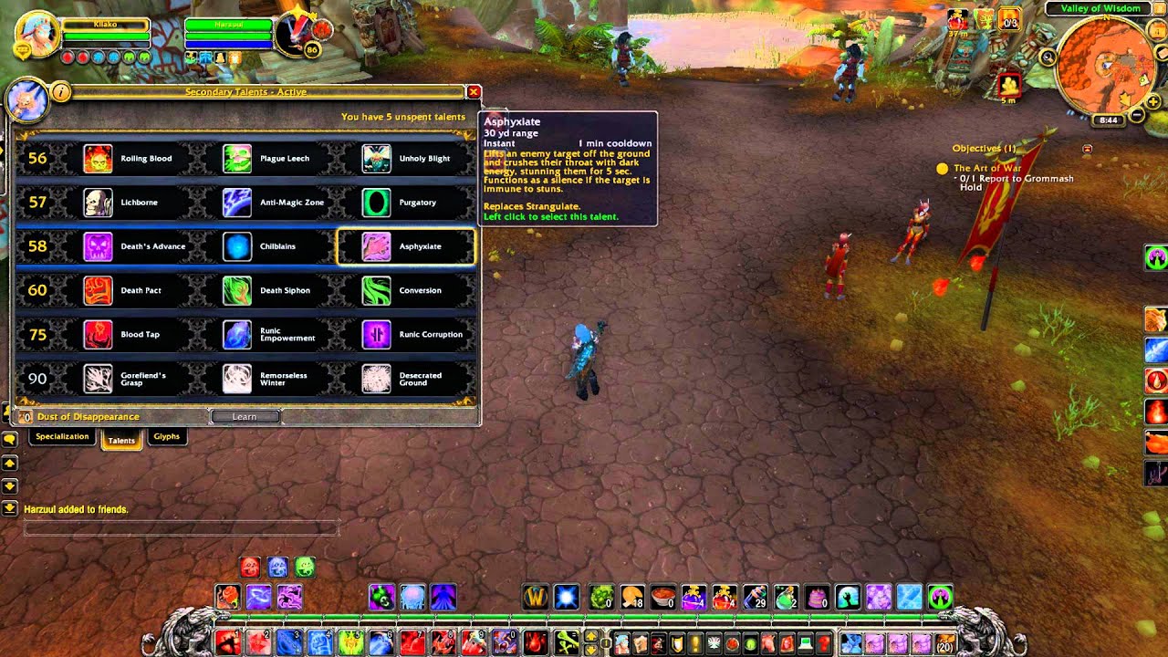 DK Talent Tree MoP - YouTube