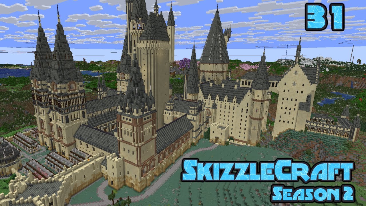 The Castle is finished! | SkizzleCraft Season 2 | Hogwarts Base ...