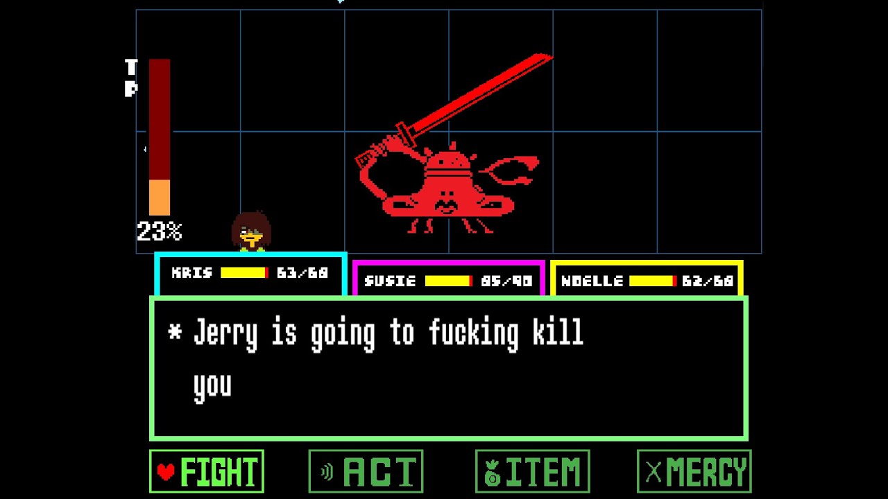 JERRY VS KRIS DELTARUNE - YouTube