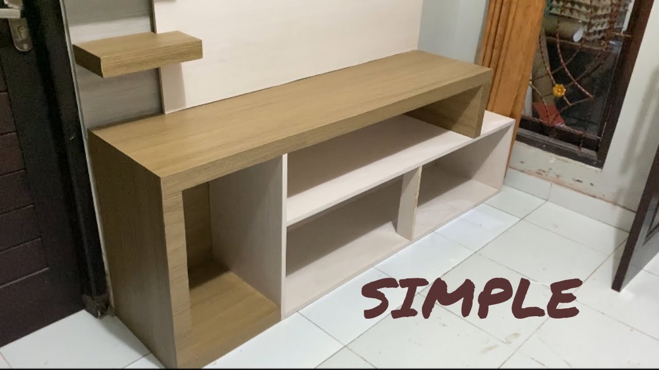 Cara membuat meja TV minimalis mudah dari triplek multiplek ( PART 1 ...