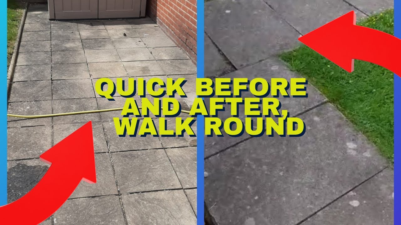 patio clean, tarmac drive, concrete tiles before and after pics # ...