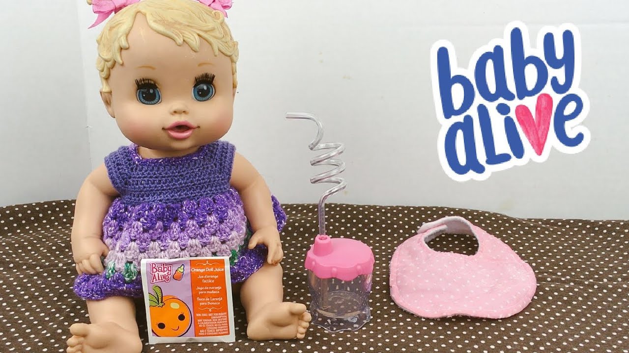 Baby Alive Sip n Slurp Doll Feeding Orange Juice - YouTube