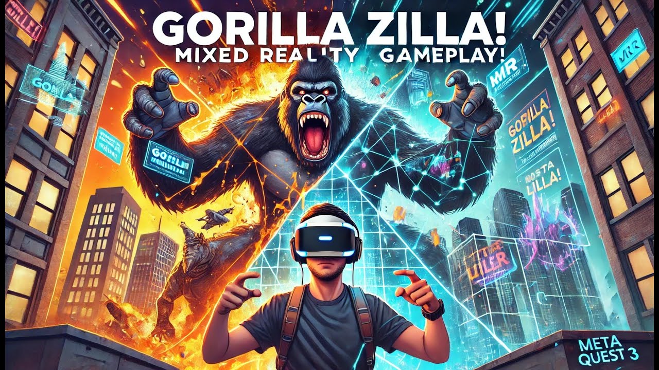 Gorilla Zilla invade mi casa! Meta Quest 3 Mixed Reality - YouTube