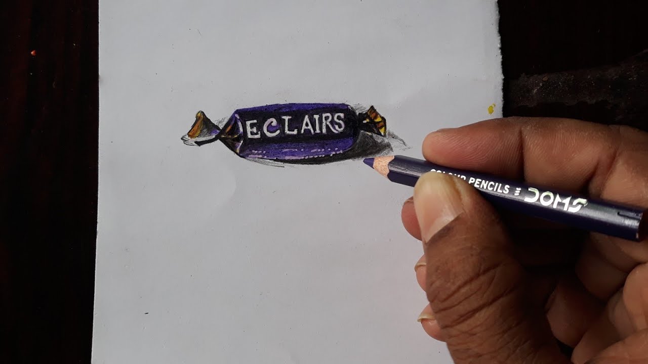 Eclairs Drawing step by step Beginners |Colour pencil - YouTube