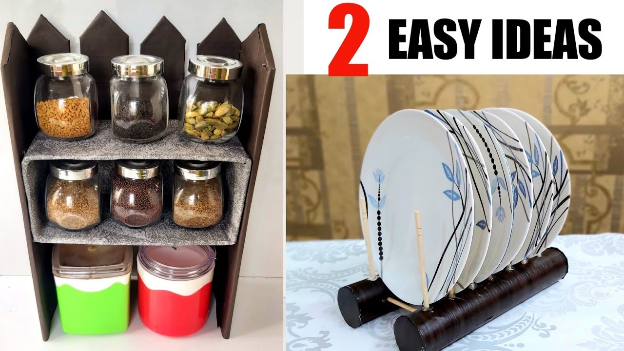 2 EASY DIY CARDBOARD ORGANIZER S FOR KITCHEN/2 DIY ORGANIZER IDEAS FROM ...