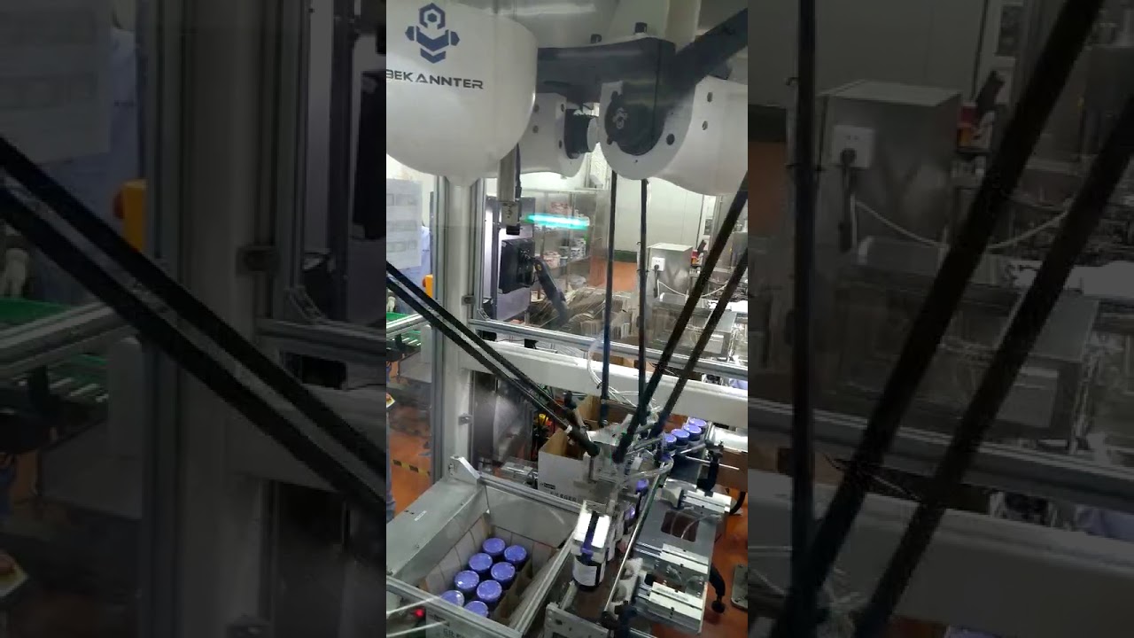 spider robot bottle picking (delta robot) - YouTube