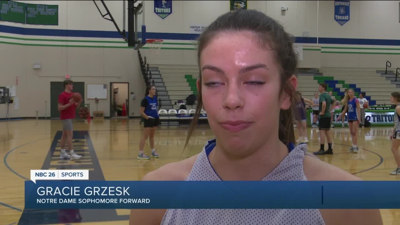 Notre Dame girls basketball begins quest for back-to-back titles - YouTube