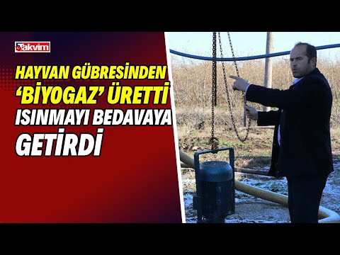 Hayvan gübresinden ’biyogaz’ üretti ısınmayı bedavaya getirdi