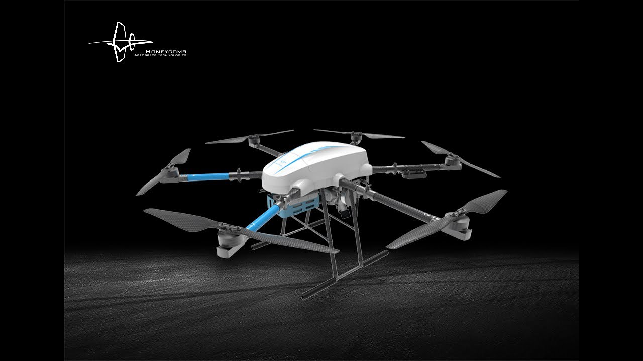 Honeycomb HC-342 Electrical/Hybrid power drone UAV - YouTube