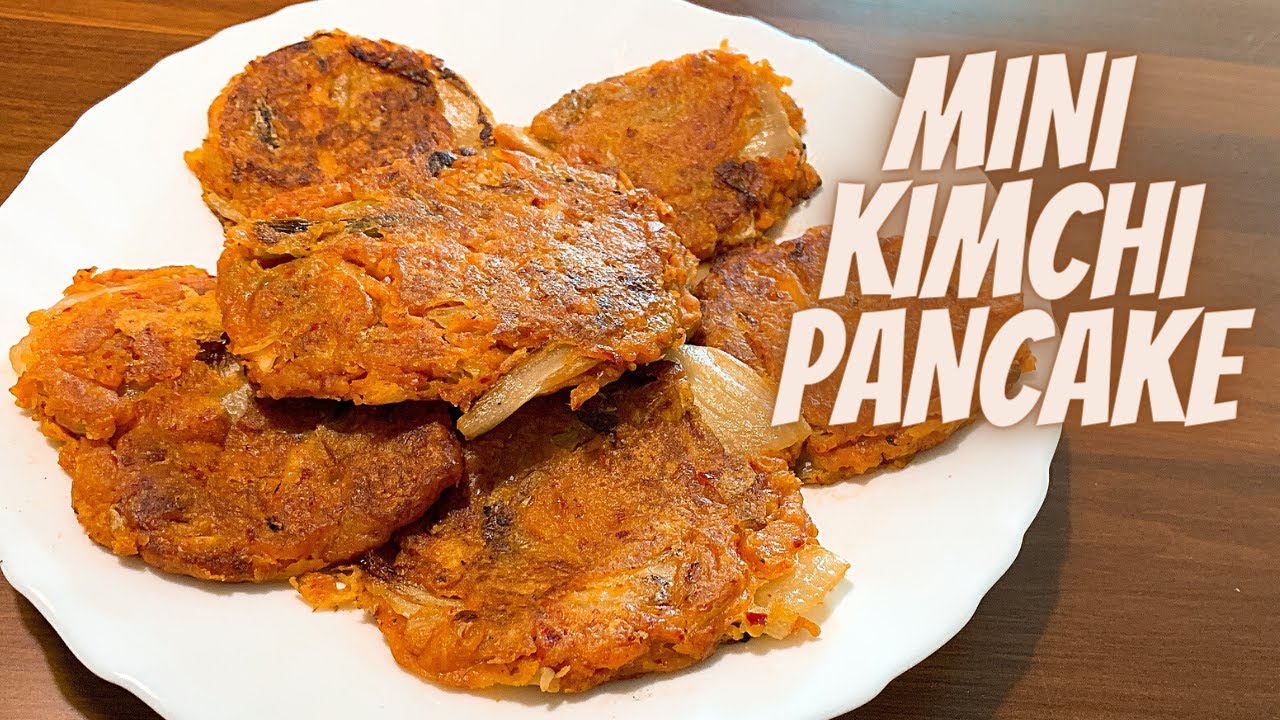 MINI KIMCHI PANCAKE EASY RECIPE | KOREAN PANCAKES | HOW TO MAKE KIMCHI ...