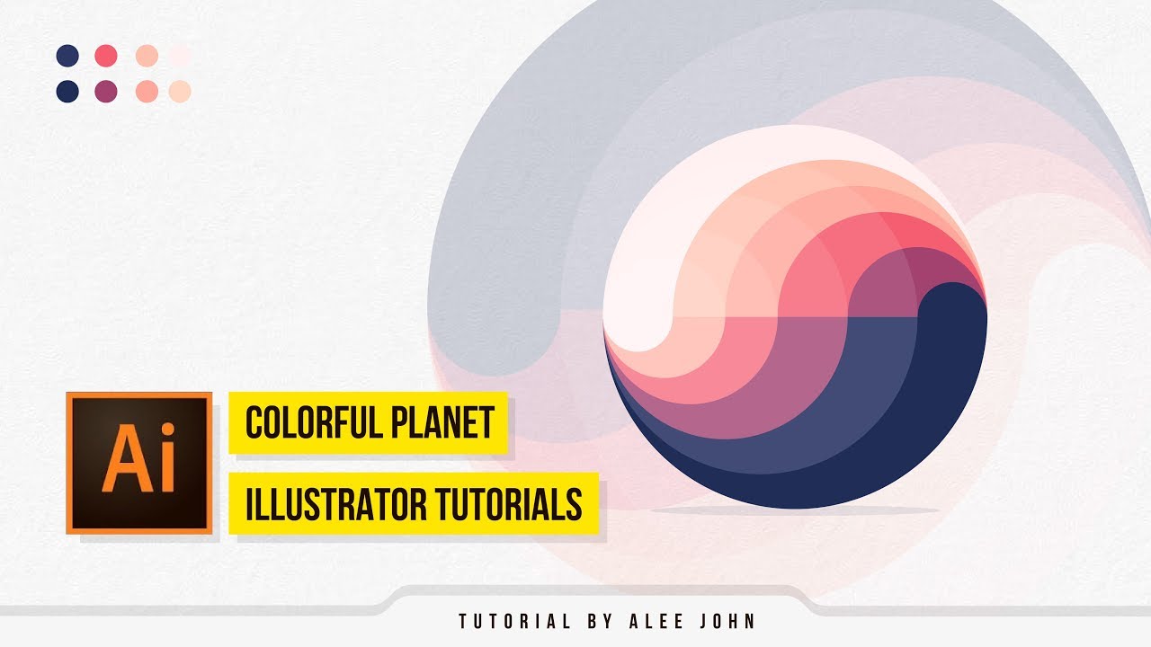 How to Design a 3D Colorful Planet In Adobe Illustrator CC - YouTube