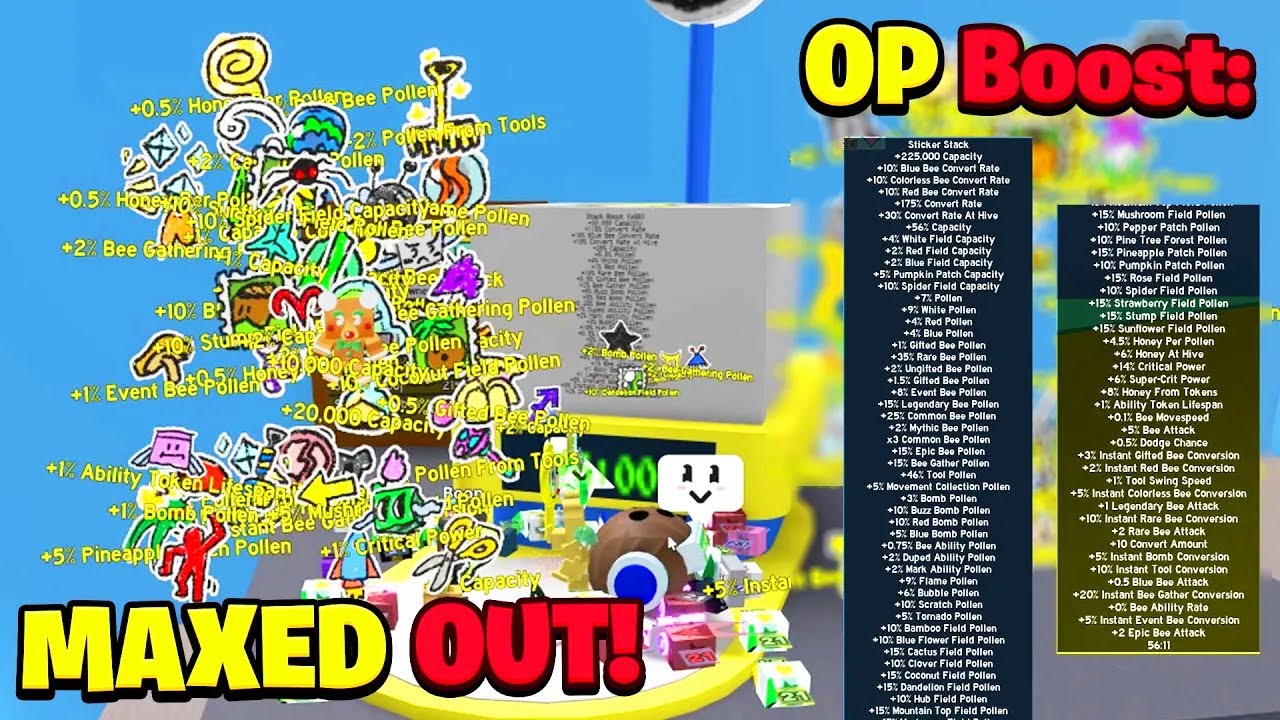 He MAXED Out The Sticker Stacker And Got These CRAZY Buffs... (Bee ...