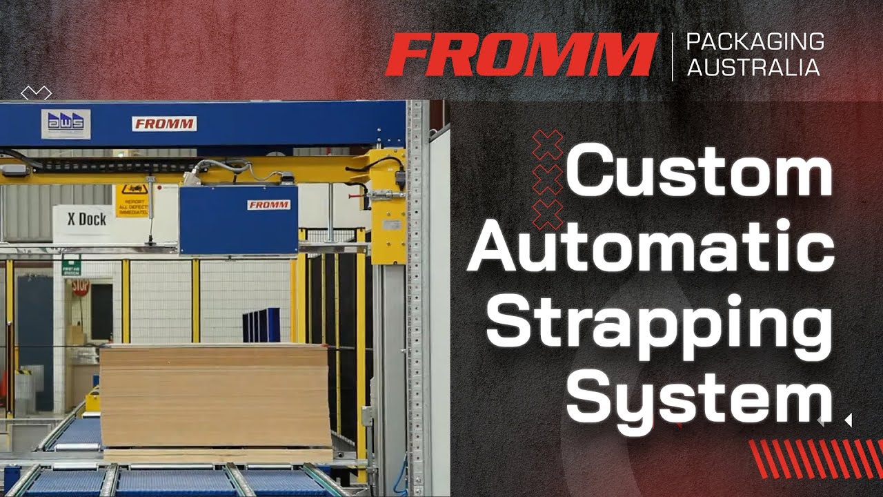 Fromm's Custom Automatic Strapping System: Tailored Solution for Your Packaging Needs - YouTube