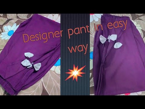 Designer pant stiching/pant stiching for women/flower design pant - YouTube