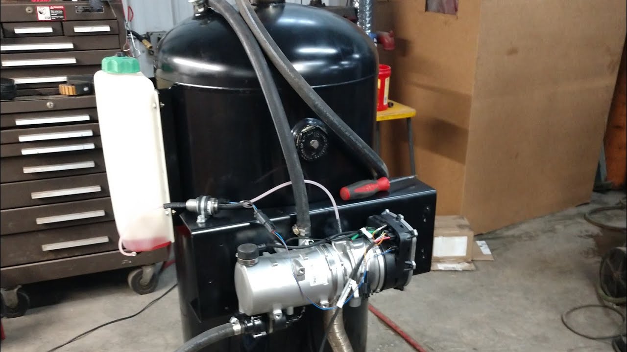 Webasto Pro 90 test stand E1 going in a S10 Ponsse - YouTube