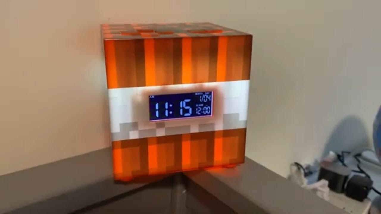Paladone Minecraft TNT Alarm Clock Review - YouTube