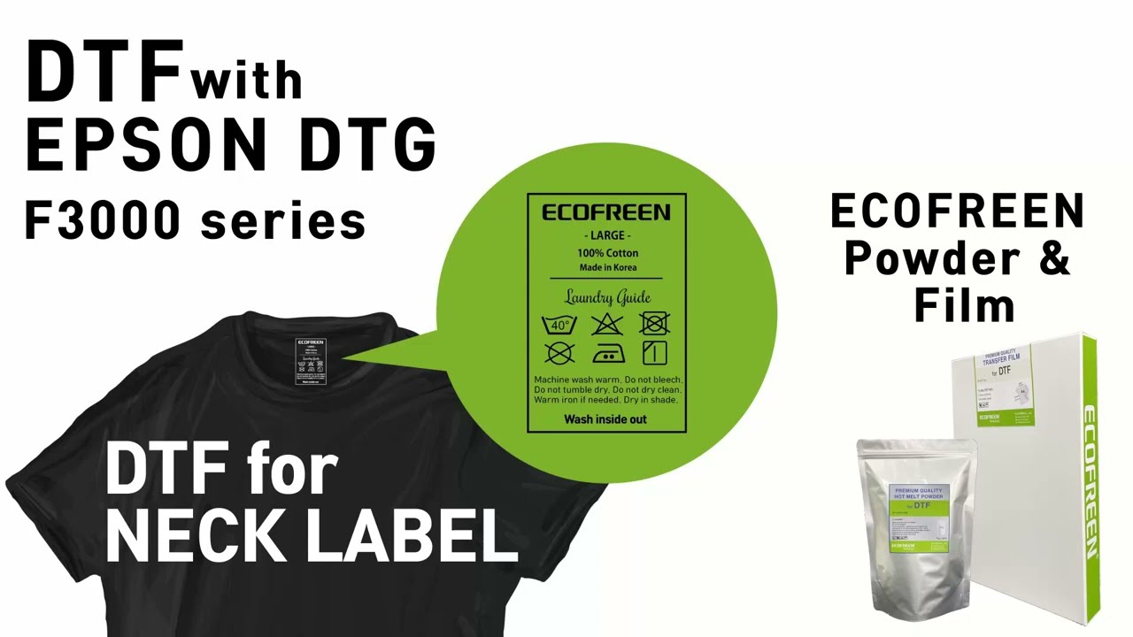 DTF NECK LABEL with EPSON DTG Printers - YouTube
