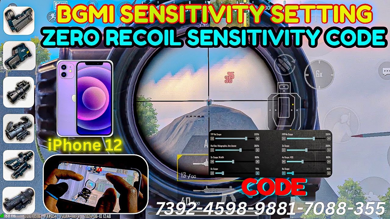 Bgmi Sensitivity Setting Zero Recall🥶Sensitivity Code💥 - YouTube