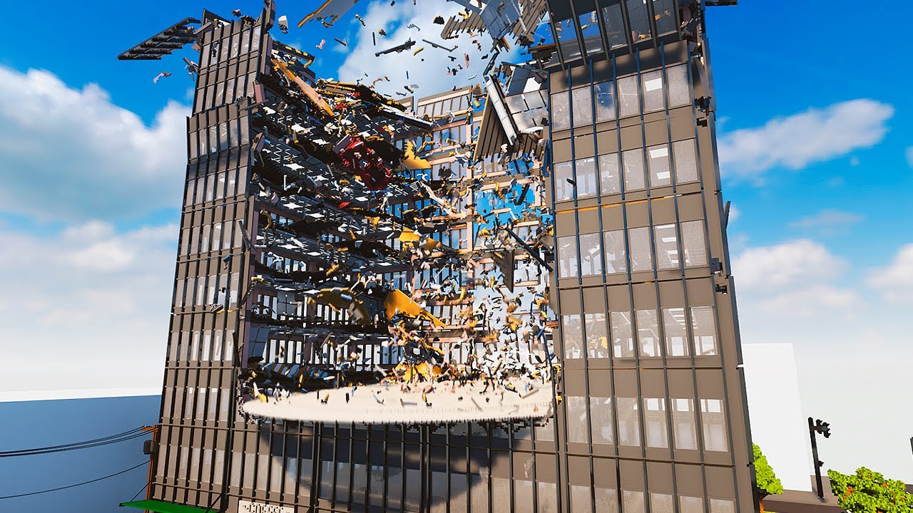 Giant Disc vs Buildings. Part 2 | Teardown - YouTube