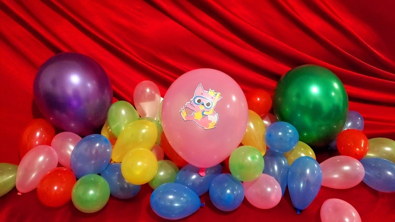 FUN PINKFONG PINK FOX BALLOON POPS!!! - YouTube