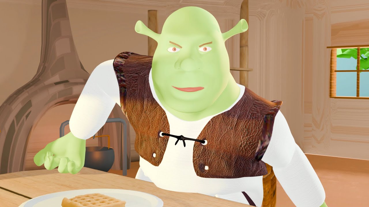 Shrek and Donkey make WAFFLES - YouTube