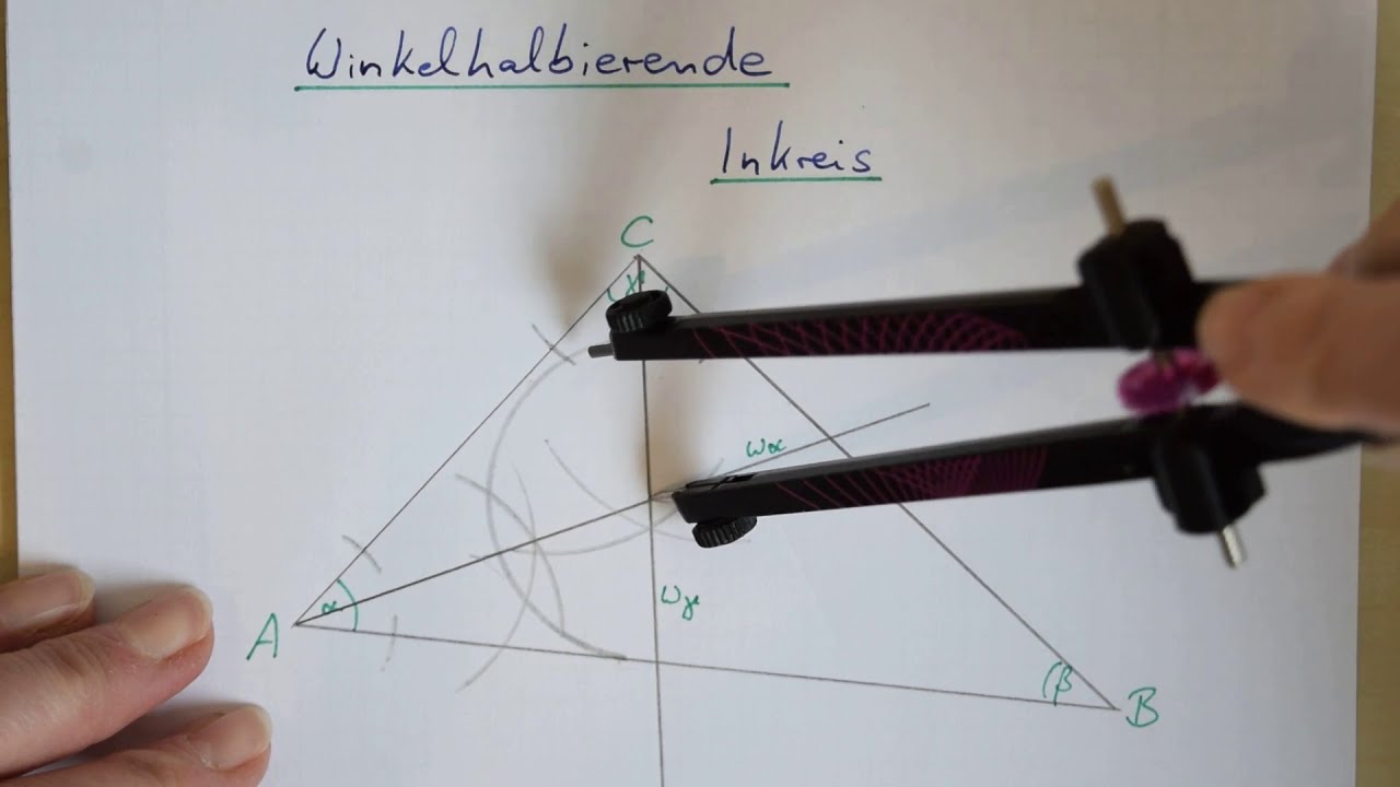 Winkelhalbierende und Inkreis - YouTube